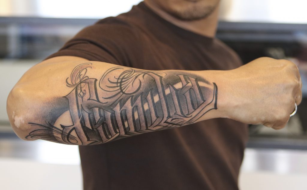 Lettering_forearm - Eternal Instinct